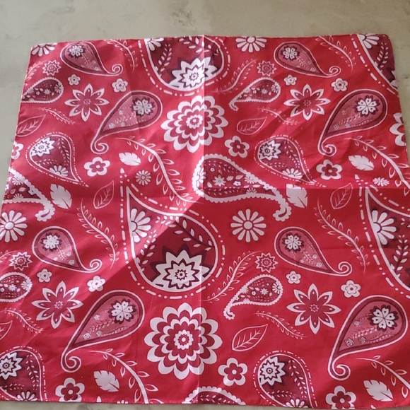 Accessories | Red Paisley Bandana | Poshmark